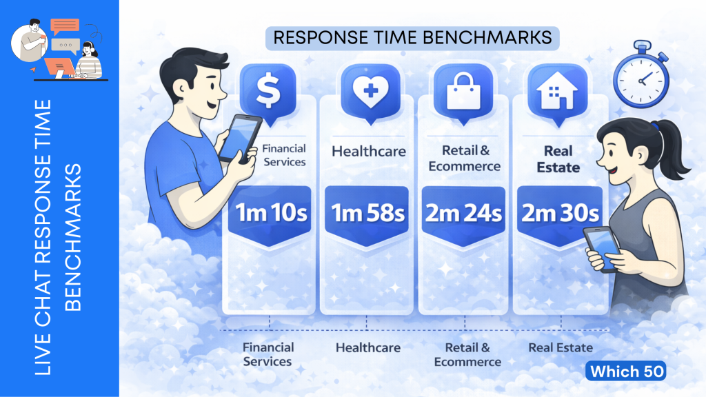 Live Chat Response Time Benchmarks | Which 50